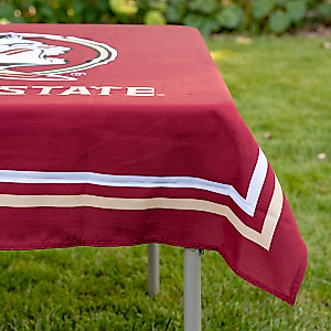 College Flags & Banners Co. Florida State FSU Noles Logo Tablecloth or Table Overlay