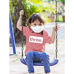 3rd Birthday Girl Outfit 3 Year Old Girls Shirt Three Shirts 3t Toddler Third (White on Mauve, 3 Years)