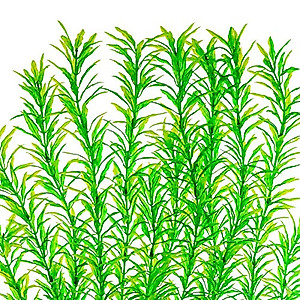 Aquarium Plastic Plants Large, Artificial Plastic Long Fish Tank Plants Decoration Ornaments Safe for All Fish 21 Inches Tall (J07 Green)