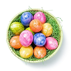 Hikkcos 1 LB Easter Green Grass Large Pack Green Raffia Grass Recyclable Shred Paper for Easter Gift Basket Filler Easter Party Decoration Wrapping Basket Filling