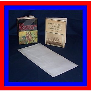 10 - 8" x 17 1/2" Brodart Archival Fold-On Book Jacket Covers -- Center-Loading, Clear, Mylar, Adjustable