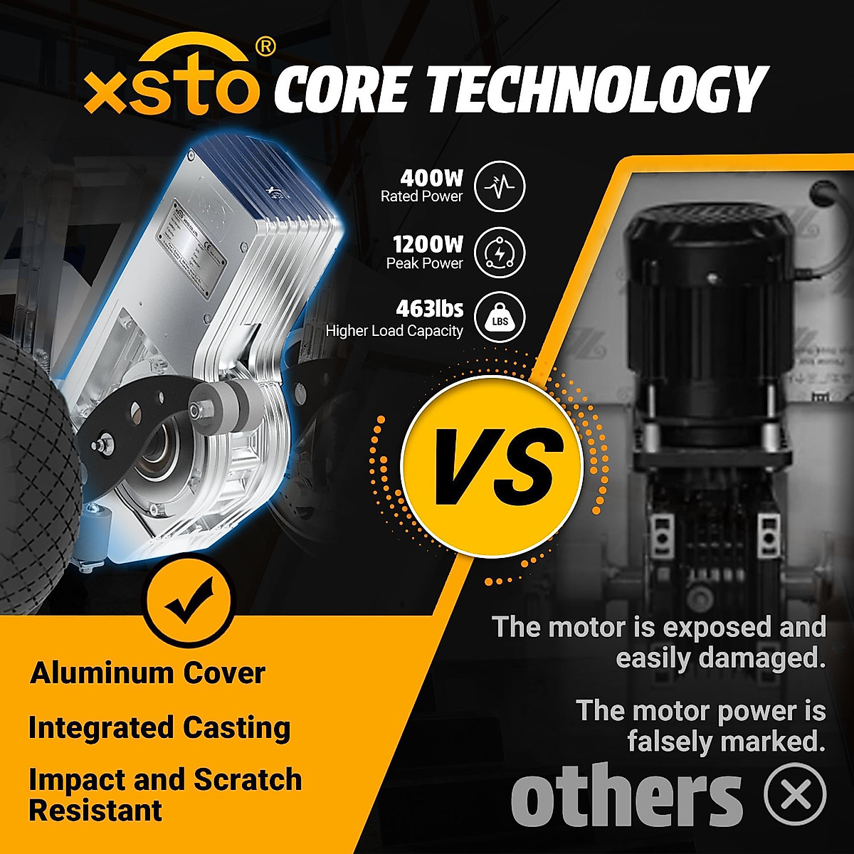 XSTO ZW7210GC Electric Stair Climber Hand Trucks Cart, 1200W Powered Stair Climbing Hand Truck Dolly 463lb Load Capacity Heavy Duty Hand Trolley for Logistics, Warehouse, Furniture