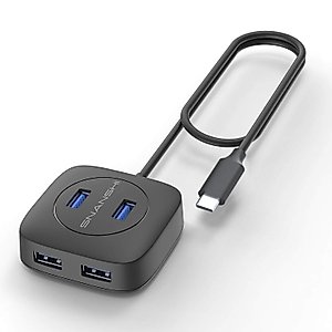 USB C to USB Hub, SNANSHI USB C to USB Hub 4 Ports USB Type C to USB 3.0 Hub Adapter with 1.5 ft Extended Cable USB C to USB Adapter Multiport