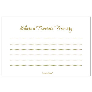 48 cnt Retirement Wishes, Bucket List and Share a Memory Cards (Gold)