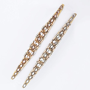 Inspirelle 5 Count Beaded Elastic Headband, Fashionable Handmade Imitation Pearl Beading Hairbands for Lady Women Girls