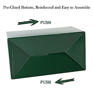 Oletx 24 PCS Green Gift Treat Boxes with 6 Stickers, Green Candy Boxes, Goodie Boxes for Party Favor Supplies,Classroom Kids Craft Activities.