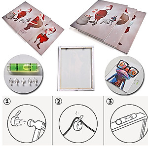 LB Virgin Mary Framed Canvas Wall Art Christ Jesus in Heaven Angel Paradise Painting Canvas Prints Christian Living Room Bedroom Bathroom Home Decor Ready to Hang,12x16 inch