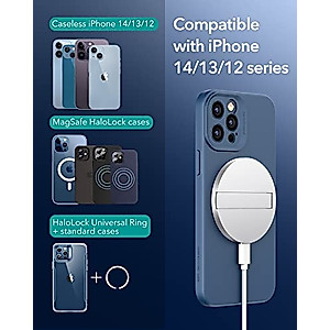 ESR HaloLock Kickstand Wireless Charger, MagSafe-Compatible Charger for iPhone 14/14 Plus/14 Pro/14 Pro Max and iPhone 13/12 Series, with 5 ft USB-C Removable Cable and 20W USB-C PD Adapter, White