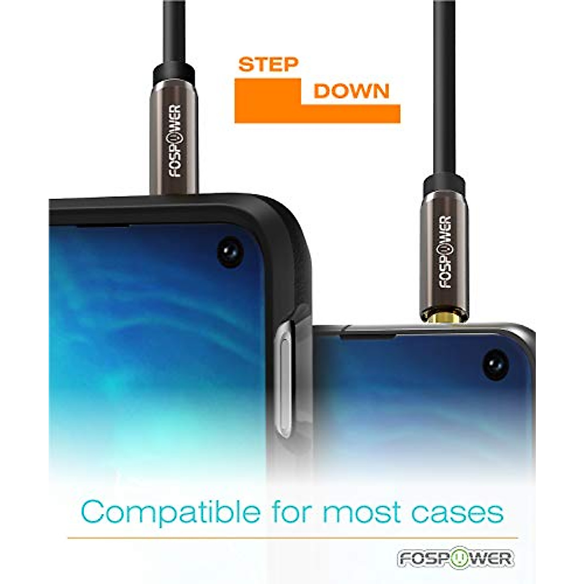 FosPower (15 Feet 3.5mm Male to 3.5mm Female Stereo Audio Extension Cable Adapter [24K Gold Plated Connectors] for Apple, Samsung, Motorola, HTC, Nokia, LG, Sony & More