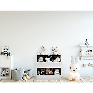 ALIMORDEN Stackable 3 Bin Cubby Unit Storage Cubby Toy Storage Cubby Multi-Bin Toy Organizing Cubby, Suitable for Children's Room, Playroom, Hallway, Laundry Room, White