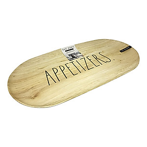 Rae Dunn by Enchente Melamine Serving Platter (19 x 9.5, Appetizers/Faux Wood