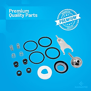 PLBDA01 EvertechPRO fits Delta Faucet Repair Kit Stainless Steel Ball, Tooling Replacement Cam, 4 Pcs O-Rings, Seal Kits, Springs - Compatible with Delta Kitchen Faucet Cartridge