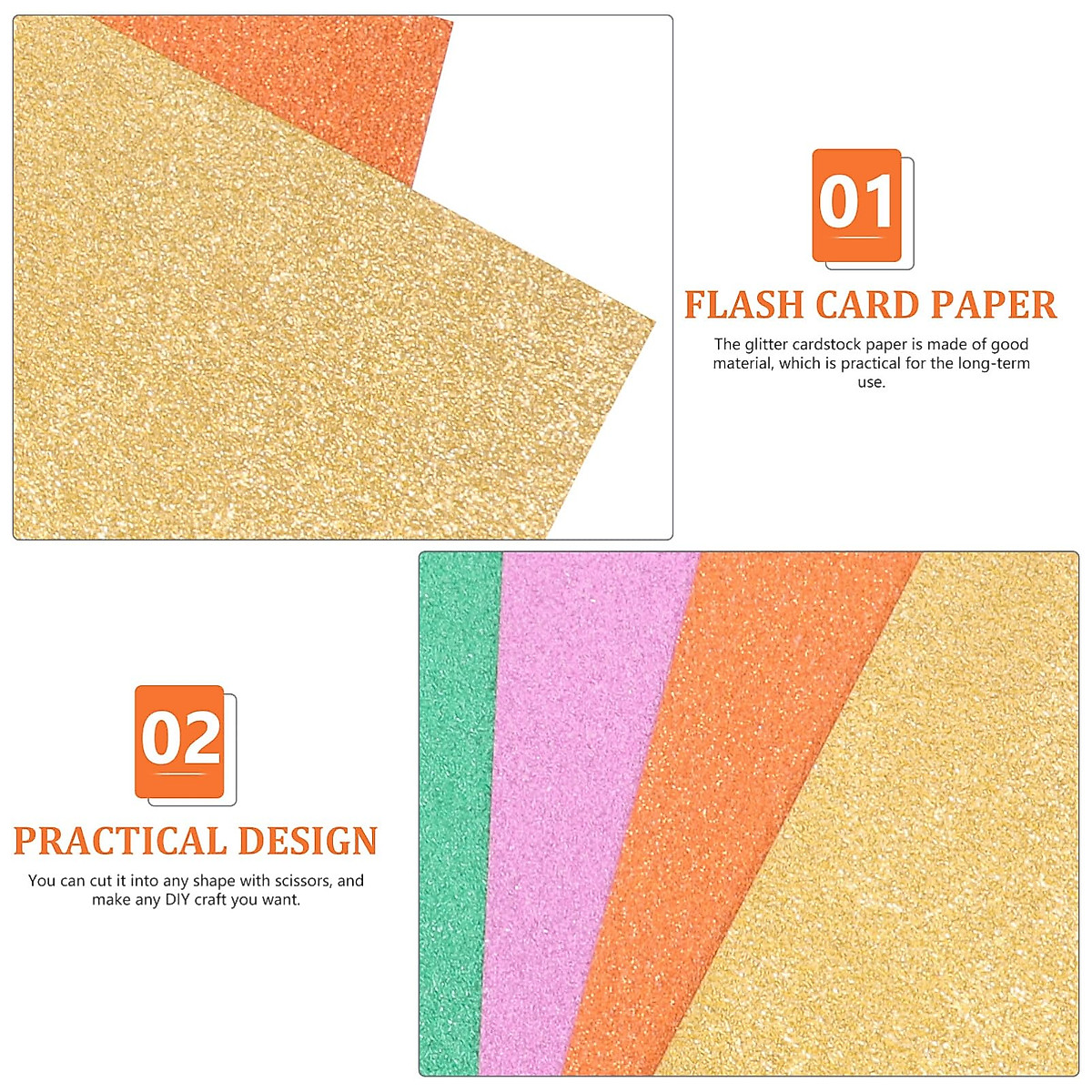 EXCEART 10 Sheets Diy Material Diy Supplies Card A4 Paper Flash