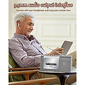 Gracioso Portable Cassette Player and Recorder, Cassette Tape Player/Recorder with AM/FM,Loud Build-in Speaker,Microphone,3.5mm Earphone Jack,Powered by AC or AA Battery for Gift,Home