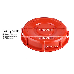 2Pcs IBC Tank Lid, Plastic IBC Tote Cover, IBC Water Tank Cover, IBC Tote Lid Cover for Chemical, Medicine, Food, etc