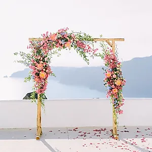 CEWOR 36 Pack Wisteria Hanging Flowers, 3.7 Feet Fake Wisteria Garland Artificial Flower Vines for Wedding Arch Party Home Greenery Wall Decor (Pink)