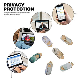 MILISTEN 6Pcs Lens Privacy Cover Smartphone Camera Slide Webcam Slider Cover Tablet Protector Anti- Peeping Covers Phone cam Cover Front Camera Protective Covers Pattern abs Camera Cover b1