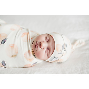 Baby Beanie Hat Top Knot Stretchy Soft"Caroline" by Copper Pearl