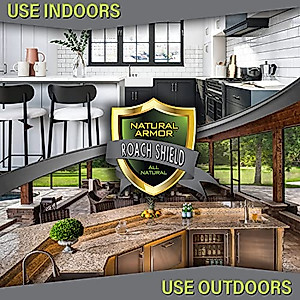 Roach Killer and Peppermint Repellent for Roaches & Cockroaches -All Natural & Safe Spray for Indoor/Outdoor Infestations - Natural Armor Roach Shield, 128 Oz Gallon, Ready to Use w/Trigger Sprayer