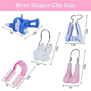 5 Pieces Nose Shaper Lifter Clips Nose Beauty Up Lifting, Pain Free Nose Slimmer Nose Bridge Straightener Corrector, Soft Safety Silicone Nose shaper Nose Lifter Tools for Women Girls