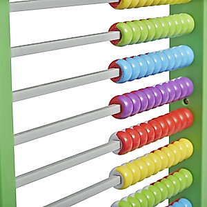 hand2mind Double Sided Plastic 100 Bead Abacus, Abacus for Kids Math, Math Manipulatives Kindergarten, Counting Rack for Kids, Counters for Kids Math, Educational Toys for Elementary Kids (Set of 1)