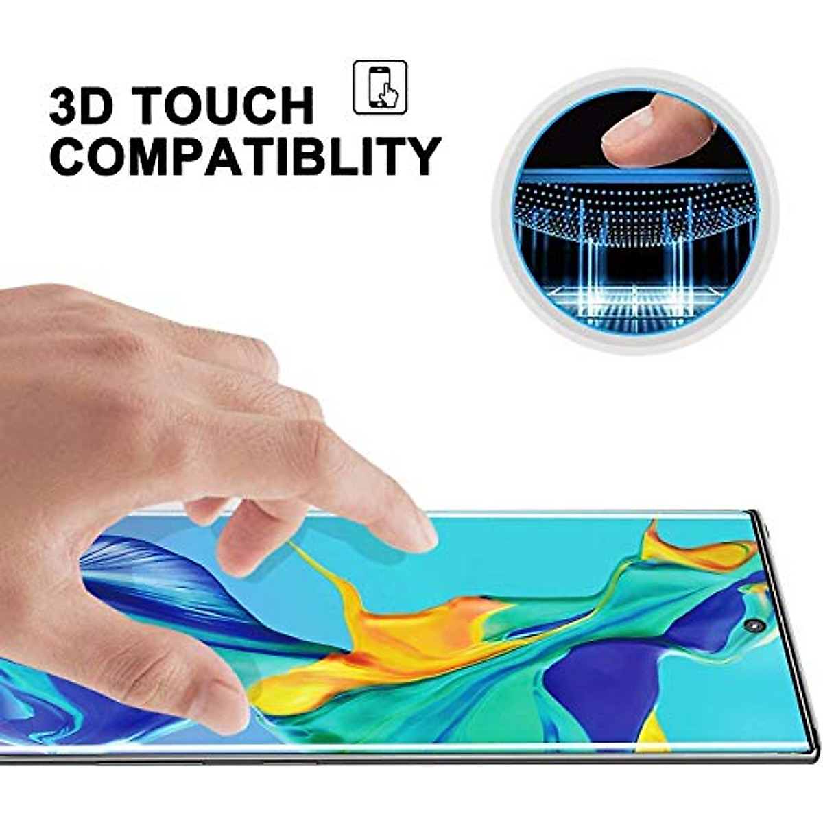 [2+2 Pack] Galaxy Note 10 Plus Screen Protector Include 2 Pack Tempered Glass Screen Protector +2 Pack Tempered Glass Camera Lens Protector,3D Curved,HD Clear for Samsung Galaxy Note 10 Plus