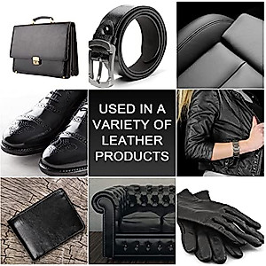 SEISSO Leather Recoloring Balm - Leather Repair Kit Furniture - Leather Repair Kits for Couches - Leather Restorer for Couches Black Car Seat, Sofa, Boots - Leather Dye Black