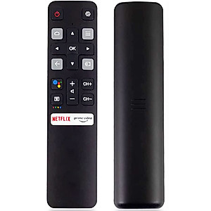 Remote RC802V FNR2 Fit for TCL Android 4K Smart TV 40S334 50S434 55S434 75S434 40S330 70S430 32S334 55S435 50S435 43S434 32S6500A 65P8S 65P8 49S6800FS 32S6500S 32A325 [NO Voice Function]