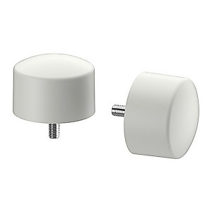 Ikea Raffig White - Fits RÄCKA and HUGAD curtain rod