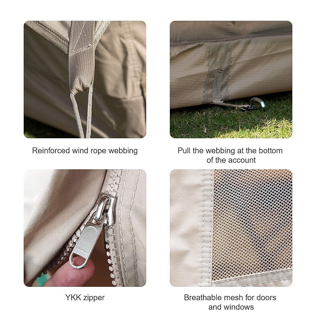 Naturehike Cotton Retro Tent Outdoor Glamping Camping Cabin Tent (Extend 5.6)