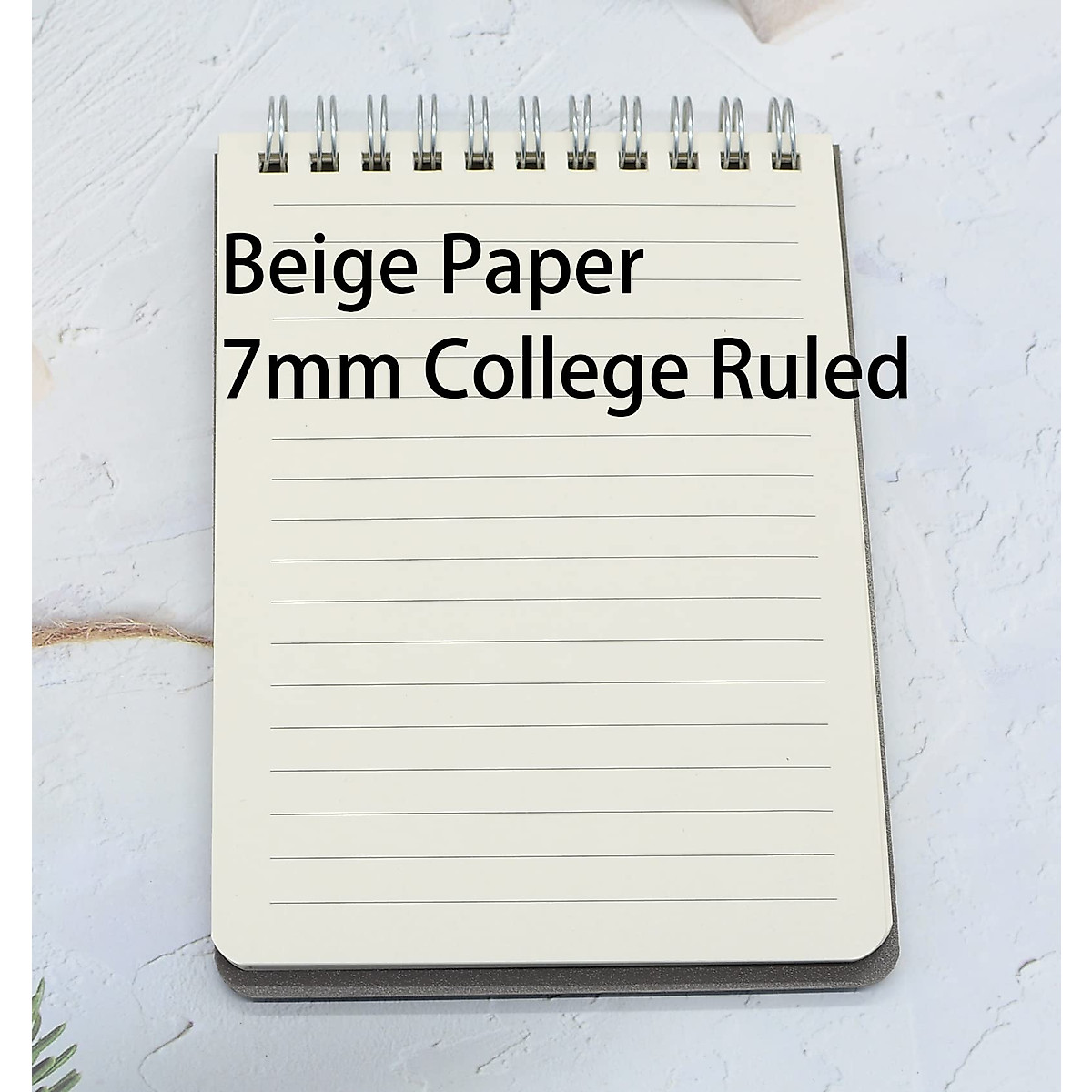 Yansanido Top Bound Spiral Notebook, 8 Pcs 4 Color A6 Size Thick Plastic Hardcover 7mm College Ruled Paper 80 Sheets (160 Pages) Journal for School and Office Supplies (8 Pcs A6)