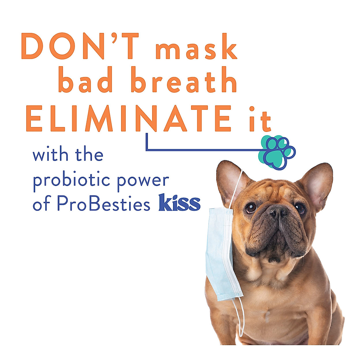 ProBesties Complete Dental Care for Dogs (lg), Probiotic Food Topper Dental Powder for Dogs - Bad Breath Treatment for Dogs - Dog Breath Freshener & Perio Support - Dog Bad Breath Eliminator