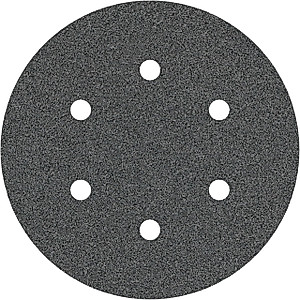 Bosch 2608605124 F355 Sanding Discs for Stone, Velcro Type, 6 Hole, 150mm, P80 Grit, Black, Pack of 5