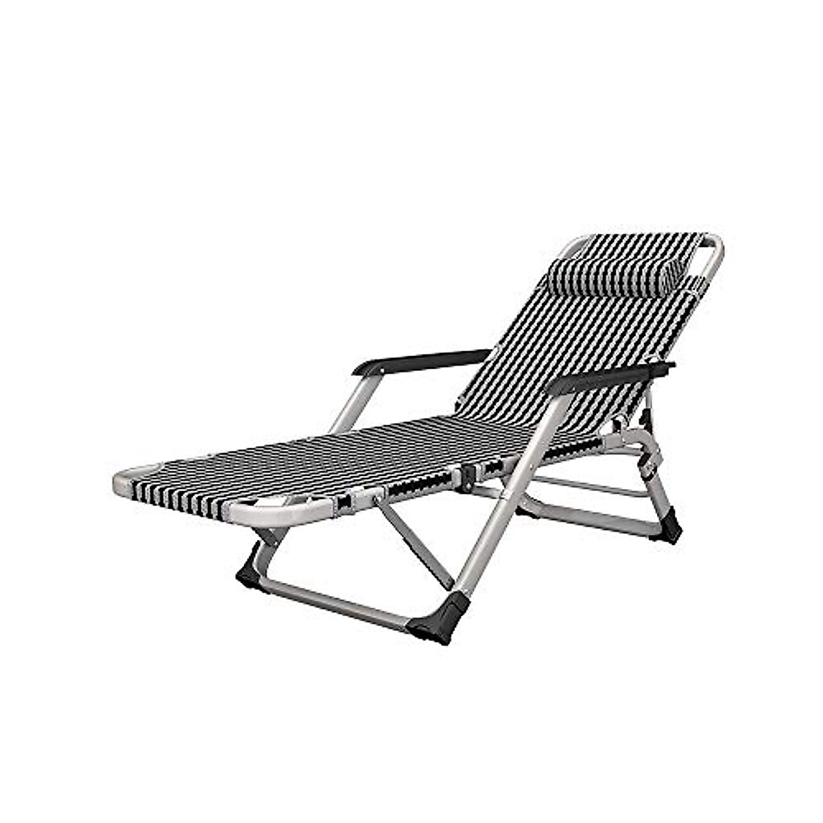 WYKDD A Portable Folding Lounge Chair Home Office Nap Bed Outdoor Beach Bed Heavy Duty Padded Recliner Breathable and Comfortable