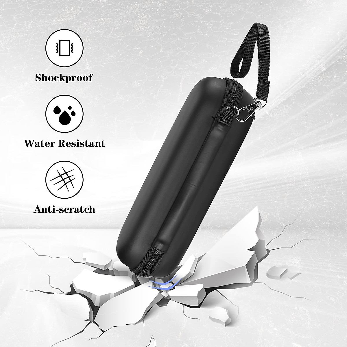 ProCase Electric Toothbrush Hard Travel Case Compatible with Oral-B Pro 1000 8000, Sonicare 1100 5100 6100, Carrying Bag Carrier for Battery Power Rechargeable Toothbrush (Case Only) –Black