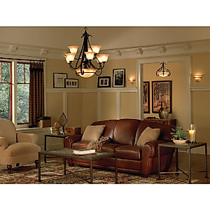 Progress Lighting P7181-77 Torino Wall Sconces, 9-1/2-Inch Width x 6-3/4-Inch Height, Forged Bronze