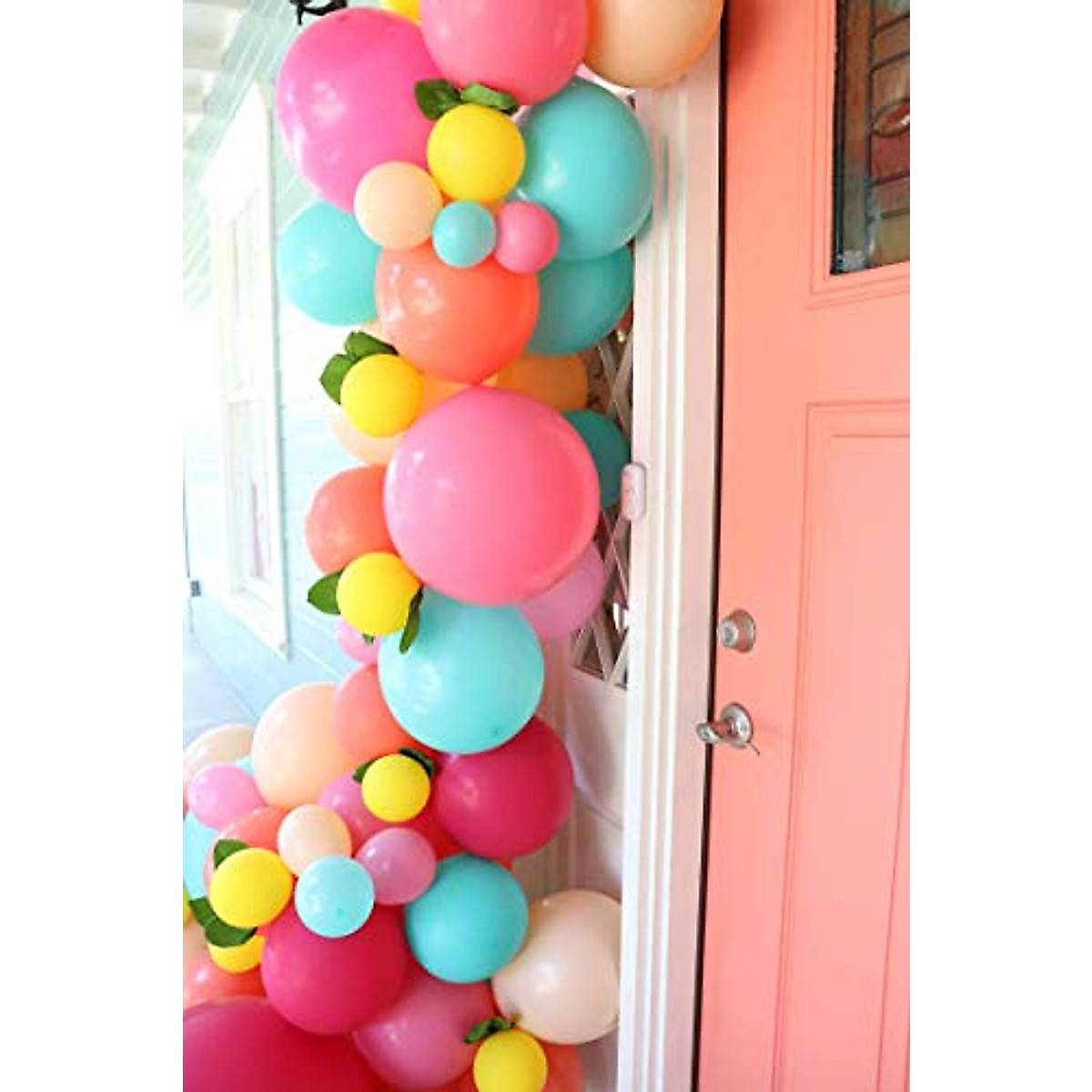 Balloon Garland kit Pink Blue Peach Balloon Arch Tropical Flamingo Party Unicorn Party Wedding Bridal Shower Birthday Party Decoration