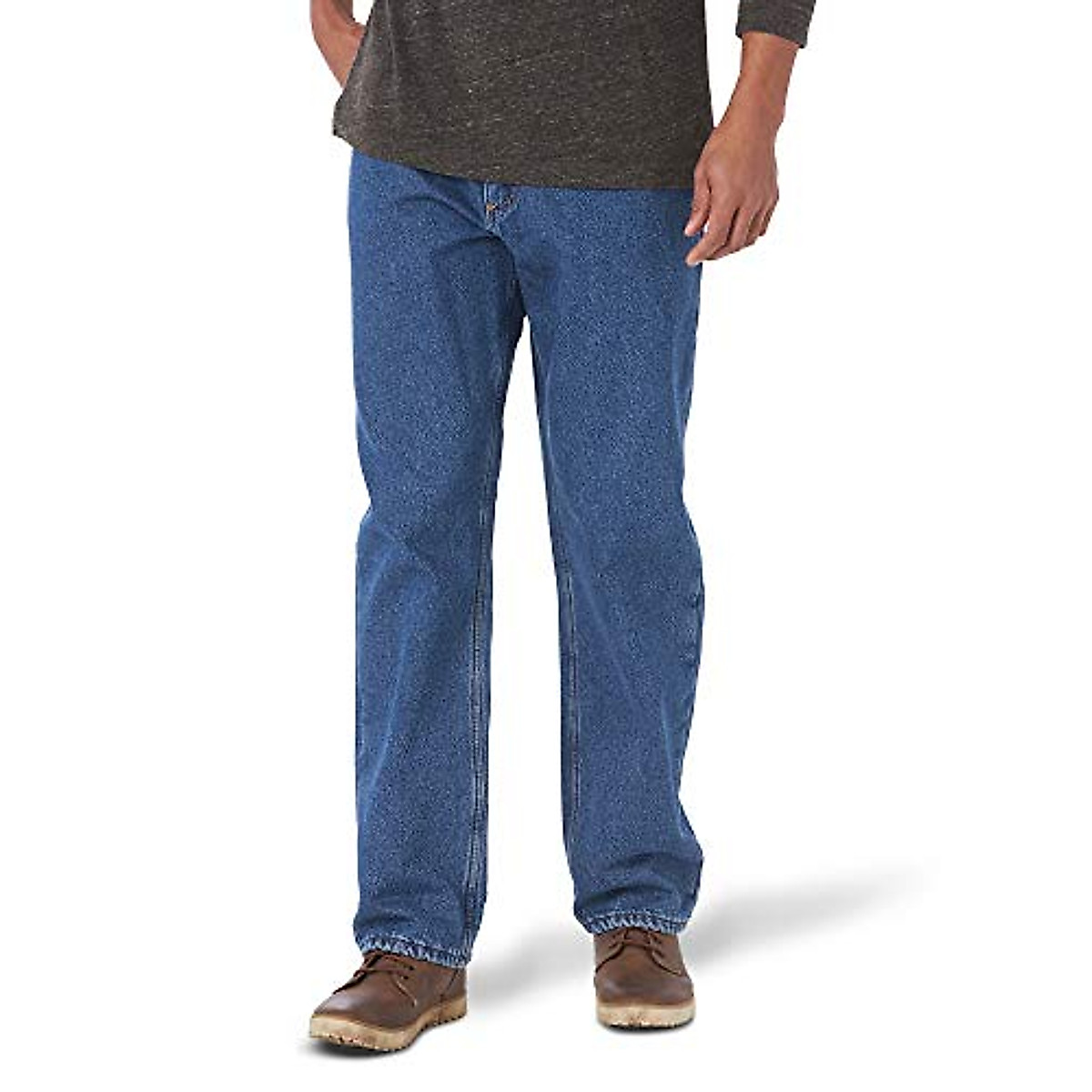 Wrangler Authentics Men's Fleece Lined Five Pocket Jean, Stonewash, 34W X 32L