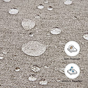 Namesake Crawford Gliding Ottoman in Performance Grey Eco-Weave, Water Repellent & Stain Resistant, Greenguard Gold & CertiPUR-US Certified