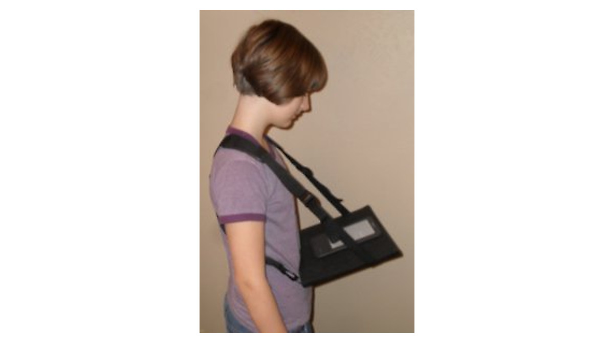 Connect A Desk: Hands-Free Mobile Laptop Desk Harness