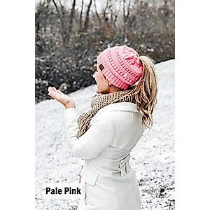 Funky Junque Messy Bun Beanie Tail Bundle - 1 Black, 1 Heather Grey (2 Pack)