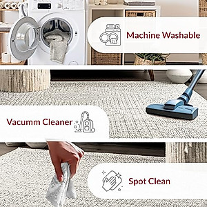 nuLOOM 6' Round SpinClean Machine Washable Stain-Resistant Area Rug with Non Slip Backing, Low Profile for Living Room, Bedroom, and Dining Room, Hart Grey