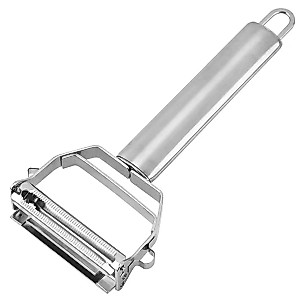 Vegetable Peeler，SZYIKUER Stainless Steel 2 in 1 Julienne Vegetable Peeler Perfect for Carrot Potato Melon Gadget Vegetable Fruit