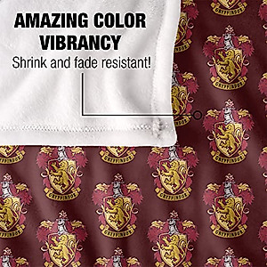 Harry Potter Gryffindor Crest Tile Pattern Silky Touch Super Soft Throw Blanket 36" x 58",Gryffindor Crest
