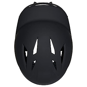 CHAMPRO HX Rise Fastpitch Softball Batting Helmet with Facemask in Solid Color Matte Finish, Black, Junior, HXFPMBJ Medium