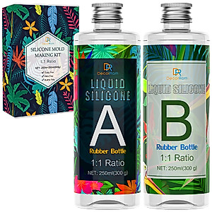 Silicone Mold Making Kit - Liquid Translucent Silicone Rubber for Silicone Molds Making - Easy 1:1 Mixing Ratio Silicone for DIY Resin Molds, Casting, Jewelry Making, Manual Making, Crafts (22 oz.)