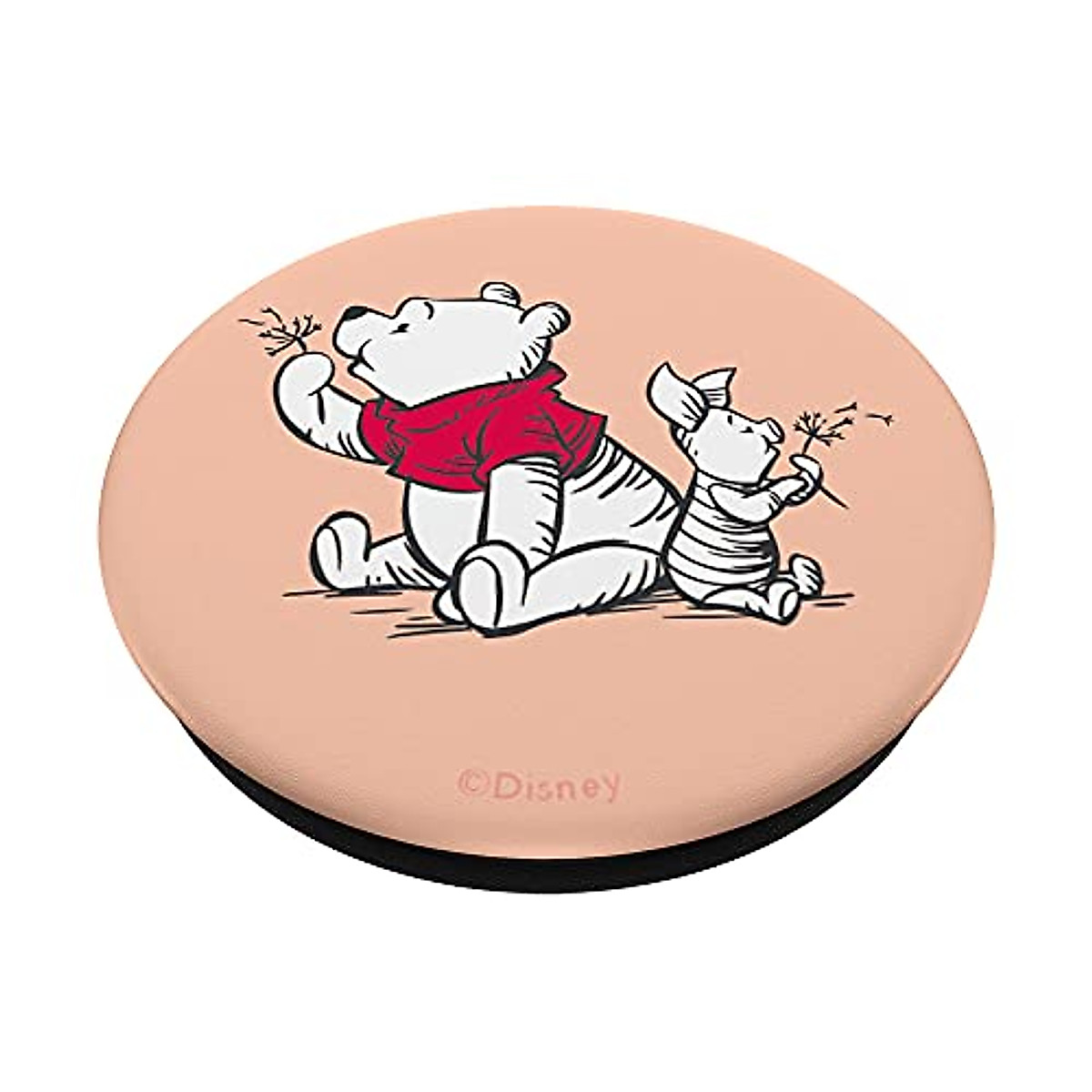 Disney Winnie the Pooh and Piglet Dandelion Pink PopSockets Swappable PopGrip