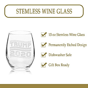 Veracco Trump 2020 Stemless Wine Glass