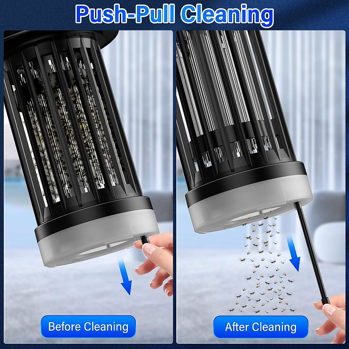 Morole Bug Zapper for Indoor Outdoor, Rechargeable Mosquito Zapper with LED Light, Portable Electric Fly Traps, Mosquito Killer, Insect Pest Control for Home, Backyard, Patio, Camping, Fishing