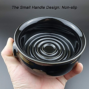 Bicrops Shaving Soap Bowl For Men, Easier to Lather Black